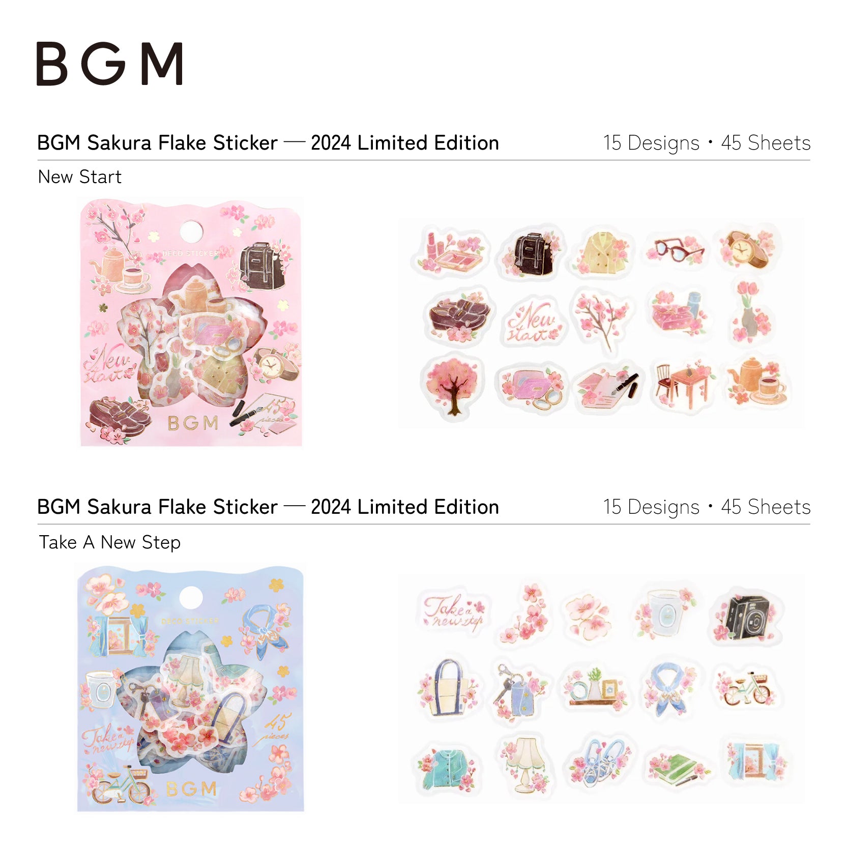 BGM Sakura Flake Sticker 2024 Limited Edition - New Start – Waku Waku ...
