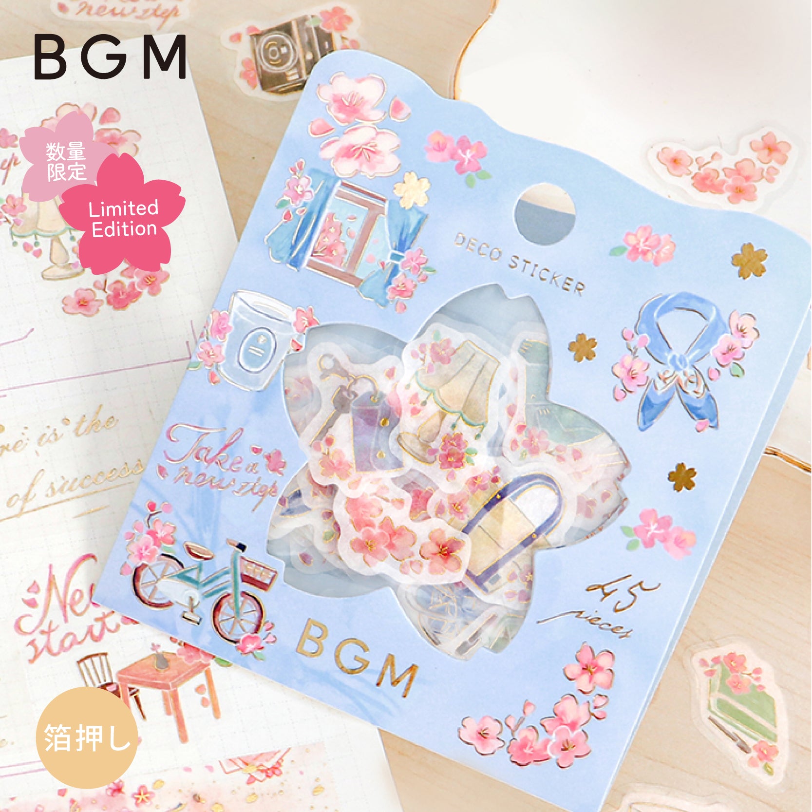 BGM Sakura Flake Sticker 2024 Limited Edition - Take a New Step – Waku ...
