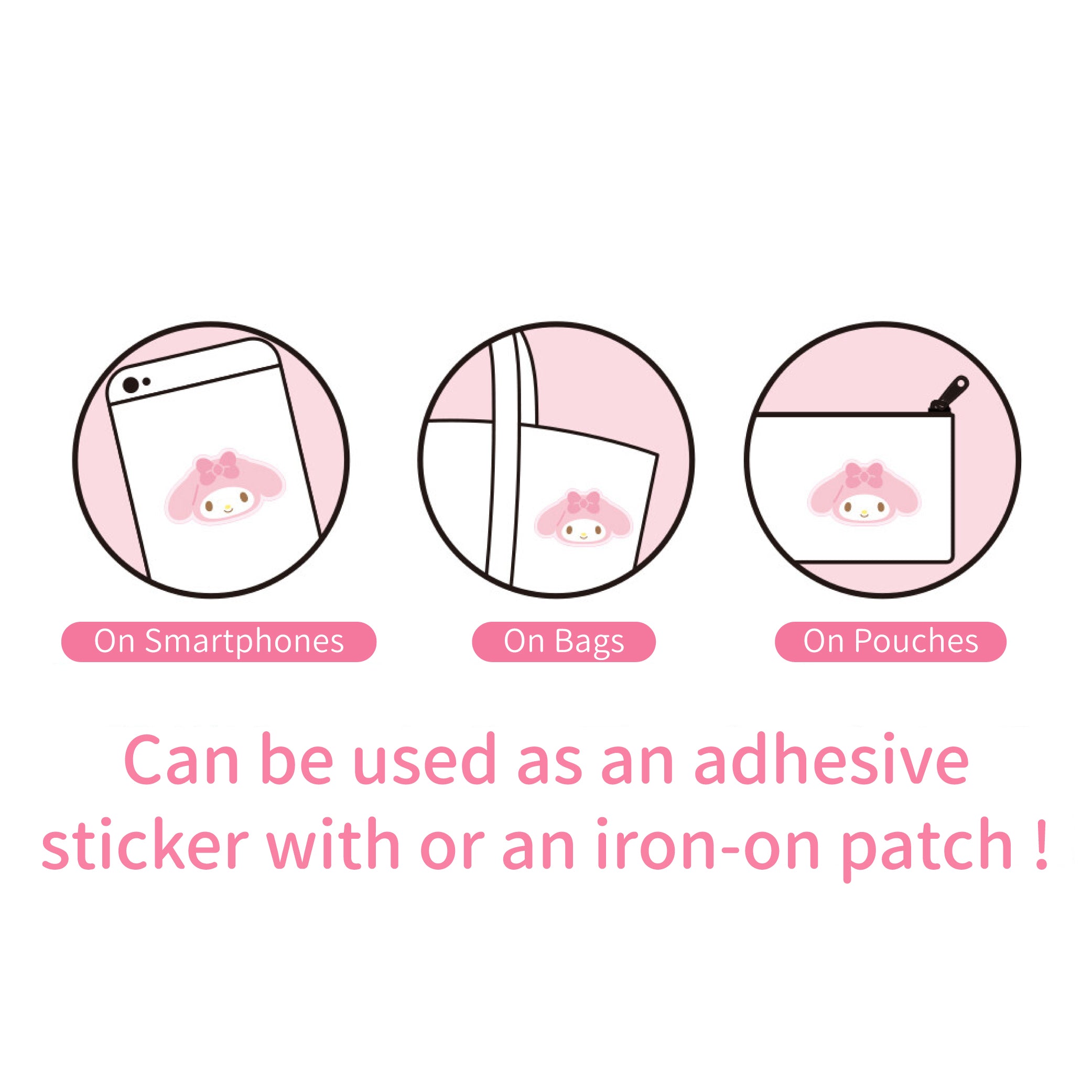 Sanrio Moco Moco Fluffy Embroidery Sticker Patch - My Melody – Waku ...